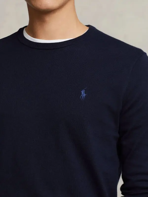 Polo Ralph Lauren Cotton Crew Neck Sweater - Blue