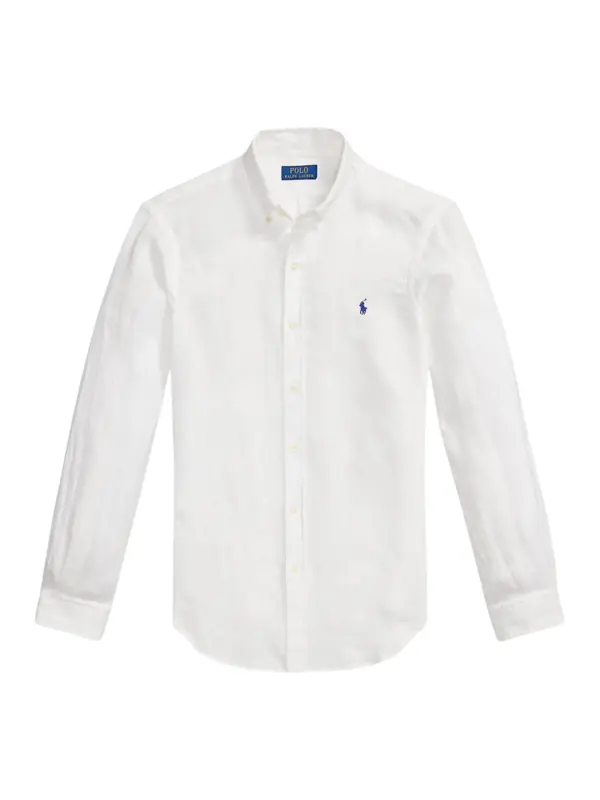 Polo Ralph Lauren Linen Shirt With Logo - White
