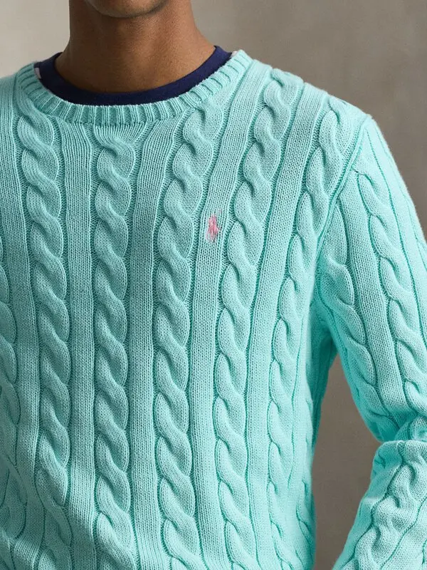 Polo Ralph Lauren Cable Knit Sweater - Sky Blue