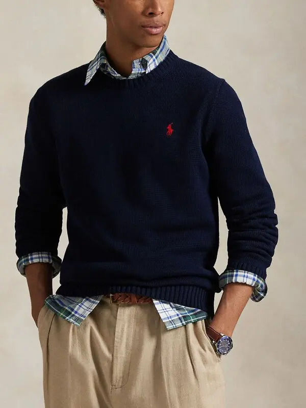 Polo Ralph Lauren Cotton Crew Neck Sweater - Blue