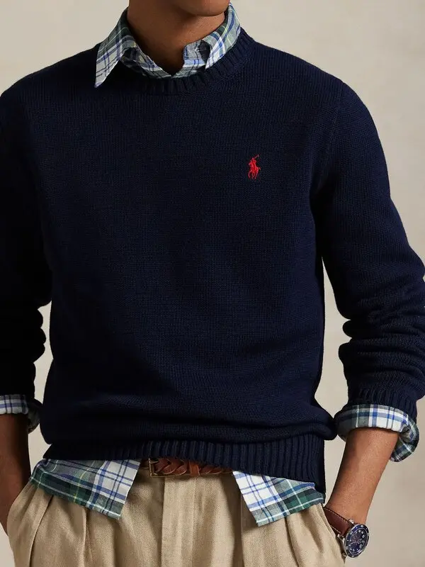 Polo Ralph Lauren Cotton Crew Neck Sweater - Blue