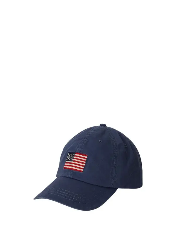 Polo Ralph Lauren Cap With Flag Embroidery - Blue
