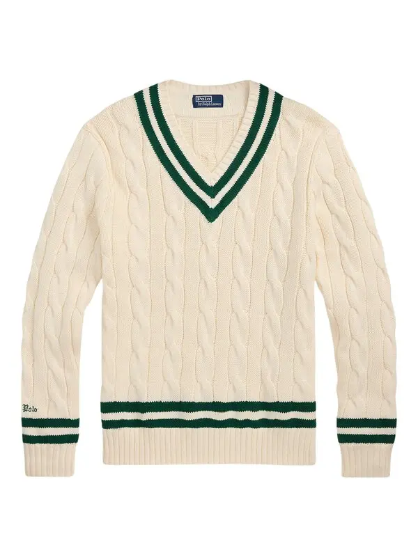 Polo Ralph Lauren Iconic Cricket Sweater - White