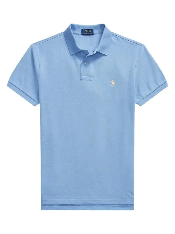 Polo Ralph Lauren Slim Fit Mesh Polo - Sky Blue