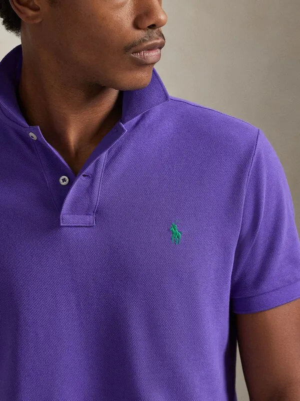 Polo Ralph Lauren Slim Fit Mesh Polo - Purple