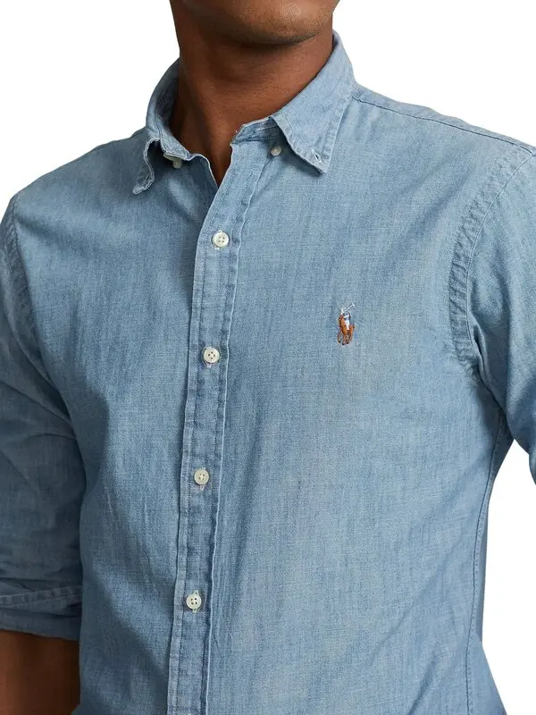 Polo Ralph Lauren Slim Fit Chambray Shirt - Blue