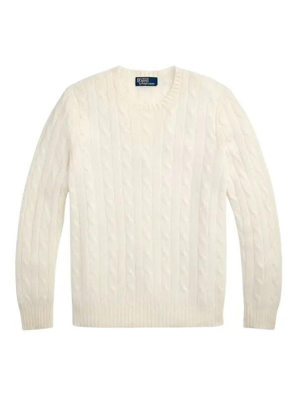 Polo Ralph Lauren The Iconic Cable Knit Sweater - Beige