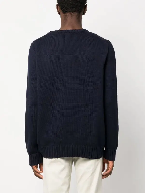 Polo Ralph Lauren Crewneck Flag Knit Sweater - Blue
