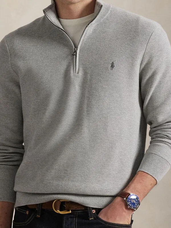 Polo Ralph Lauren Half Zip Sweater - Grey
