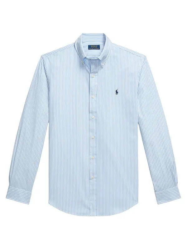 Polo Ralph Lauren Striped Logo Shirt - Sky Blue