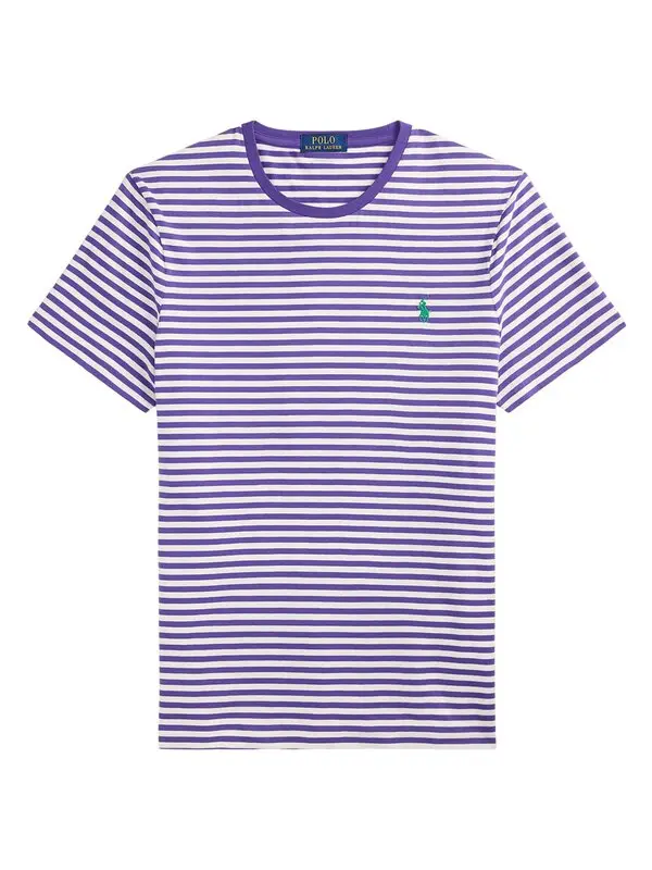 Polo Ralph Lauren Striped Cotton T-shirt - Purple