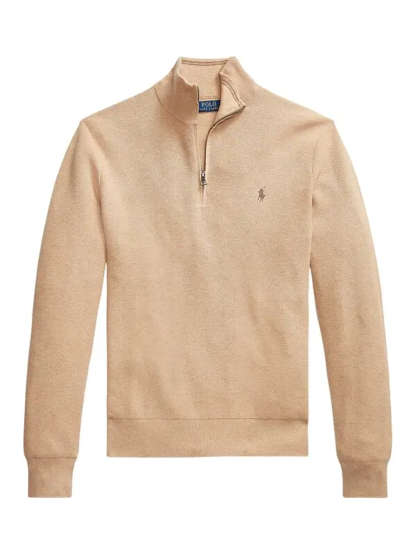 Polo Ralph Lauren Half Zip Sweater - Brown