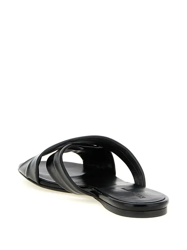 Khaite Liria Leather Flat Sandals