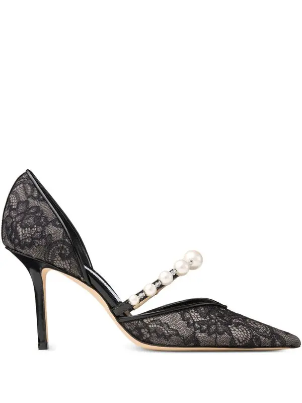 JIMMY CHOO Aurelie Leather Pumps - Black