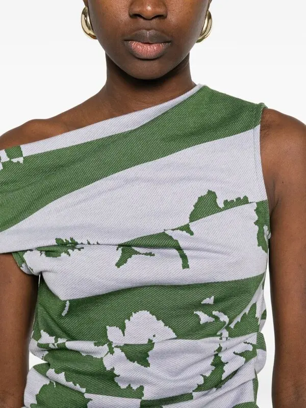 Dries Van Noten Hunray Cotton Top - Green