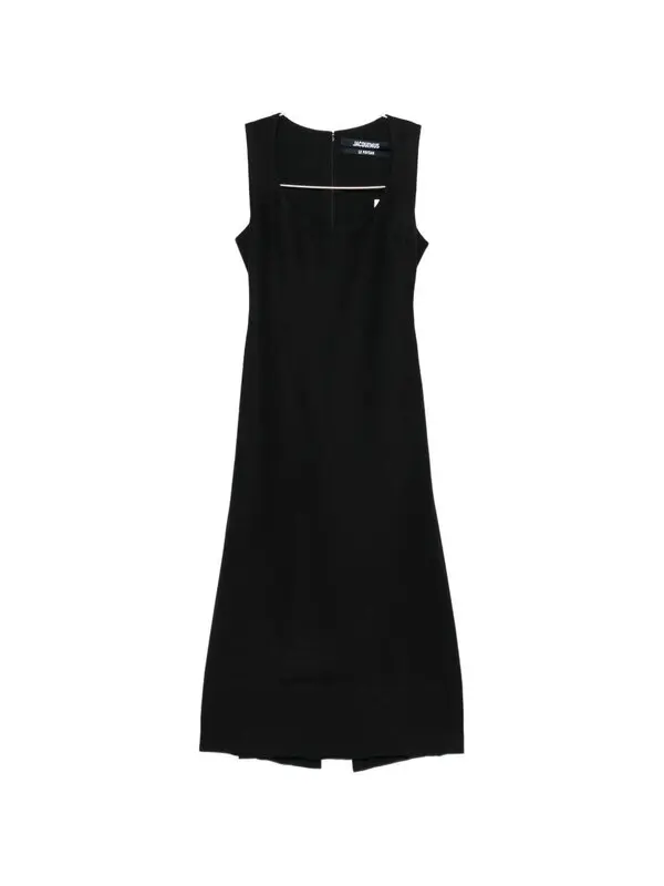 Jacquemus La Robe Tablier Long Dress - Black