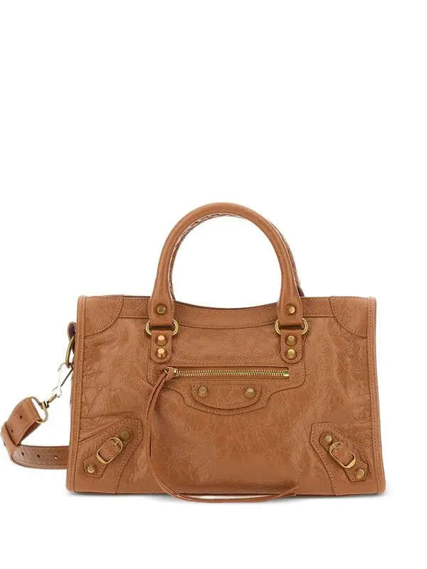 Balenciaga Le City Small Leather Handbag - Beige