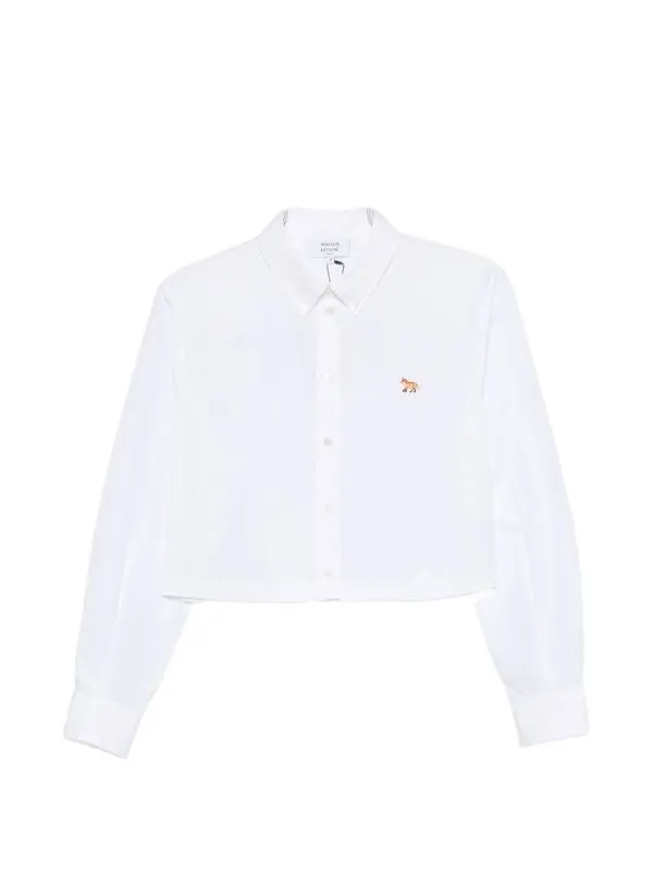Maison Kitsuné Baby Fox Cropped Shirt - White