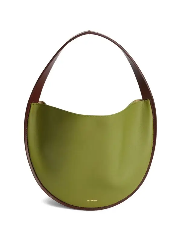 JIL SANDER Pivot Leather Hobo Bag - Green