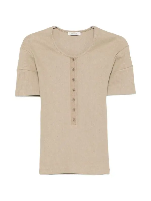 LEMAIRE Cotton And Linen T-shirt - Beige