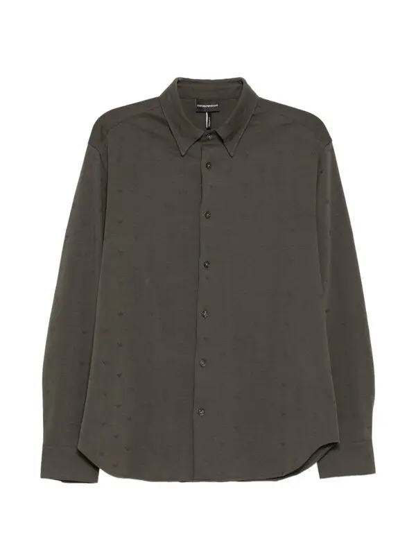 Emporio Armani Logo Cotton Shirt - Grey
