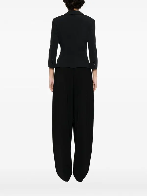 Elisabetta Franchi Belted Double-breasted Jacket - Black