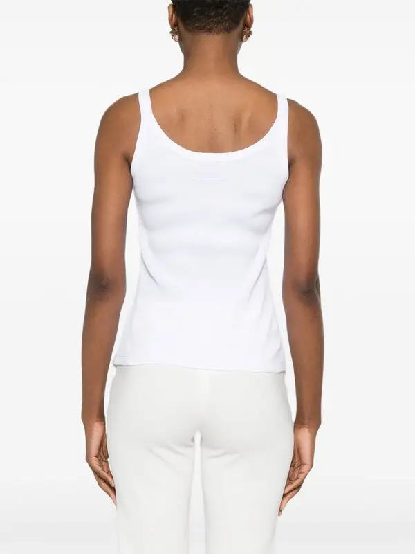 Ermanno Scervino Embroidered Scoop Neck Tank Top