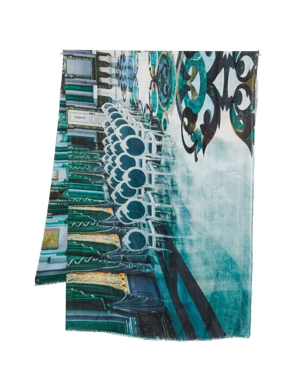 Faliero Sarti Palazzo Mariinskyi Silk Stole - Blue