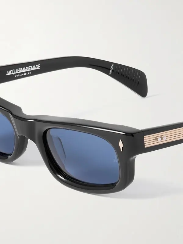 JACQUES MARIE MAGE Initials Rectangular-frame Sunglasses