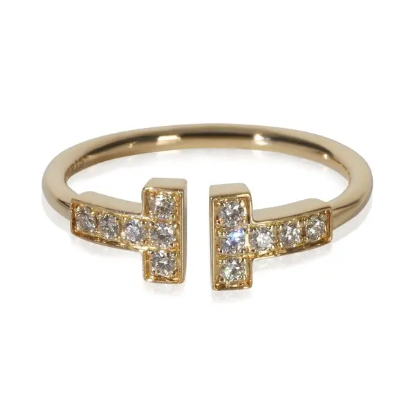 Tiffany & Co. Yellow Gold Diamond T Wire Ring - Yellow_gold