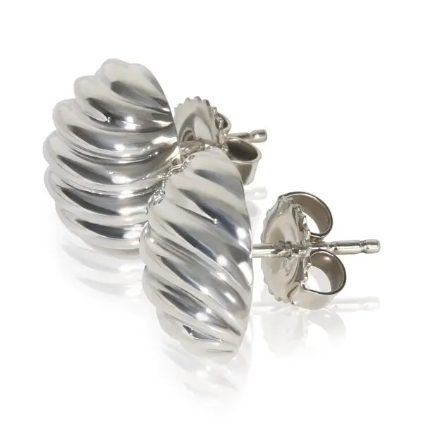 David Yurman Sterling Silver Sculpted Cable Earrings