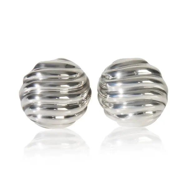 David Yurman Sterling Silver Sculpted Cable Earrings - Sterling_silver