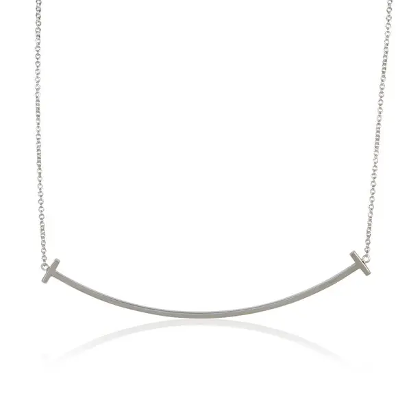 Tiffany & Co. Sterling Silver T Smile Necklace - Sterling_silver