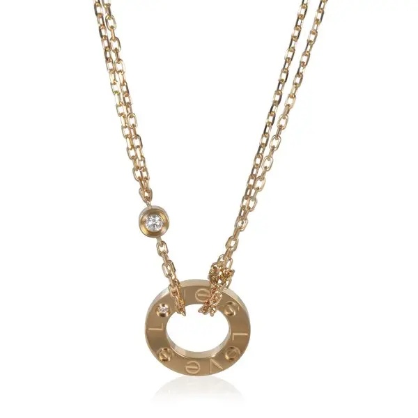 CARTIER Yellow Gold Diamond Love Necklace - Yellow_gold