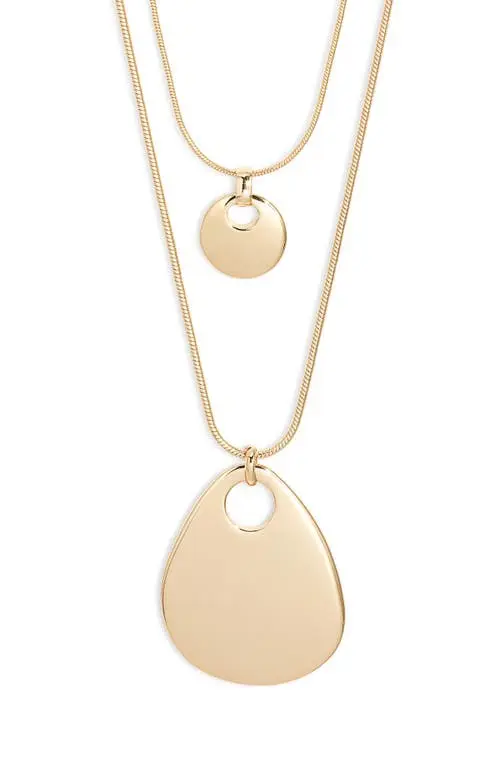 Nordstrom Layered Flat Pendant Necklace - Gold