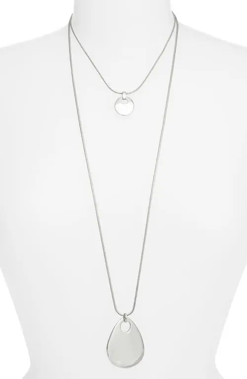 Nordstrom Layered Flat Pendant Necklace - Goldilver