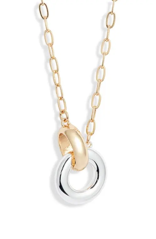 Nordstrom Polished Link Circle Necklace - Goldilver