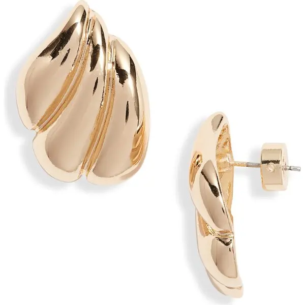Nordstrom Fluted Stud Earrings - Gold