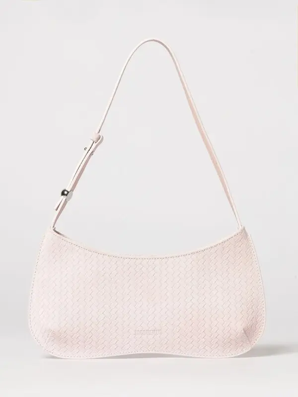 Jacquemus Bisou Bag In Suede With Woven Embossing - Pink