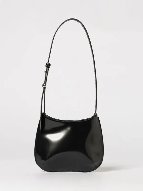 Jacquemus Le Petit Bisou Brushed Leather Bag - Black
