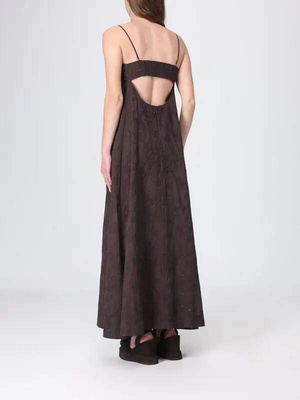 Liu Jo Embroidered Maxi Dress - Brown