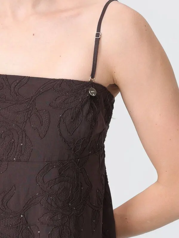 Liu Jo Embroidered Maxi Dress - Brown