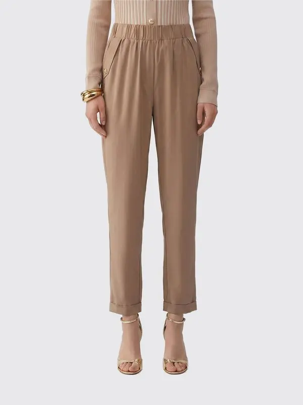 Liu Jo Polyester Blend Trousers - Beige