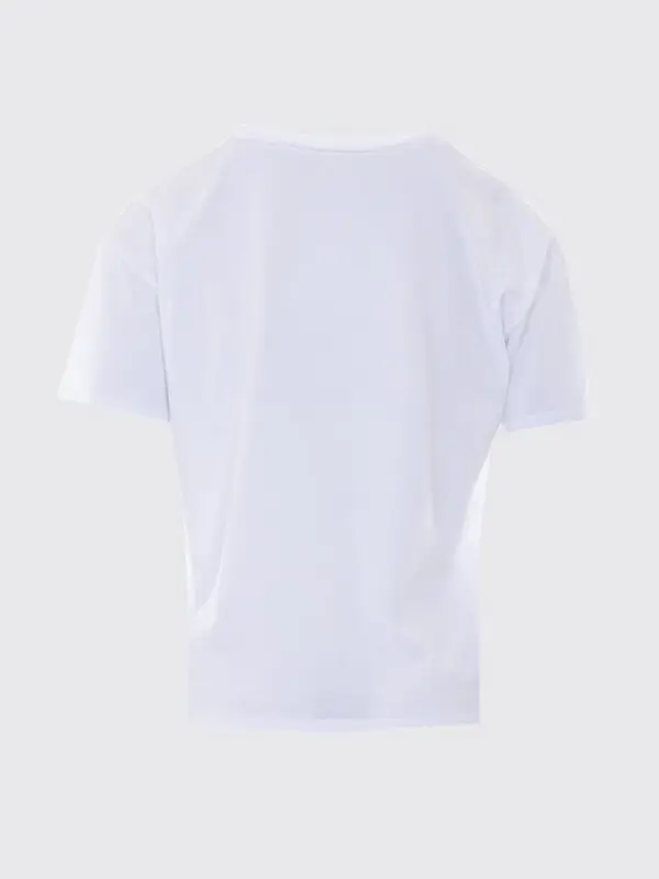 Liu Jo Cotton T-shirt With Graphic Print And Rhinestones
