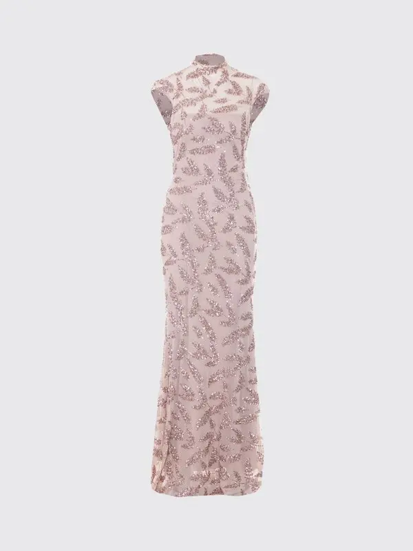 ANIYE BY All-over Sequin Tulle Maxi Dress - Pink