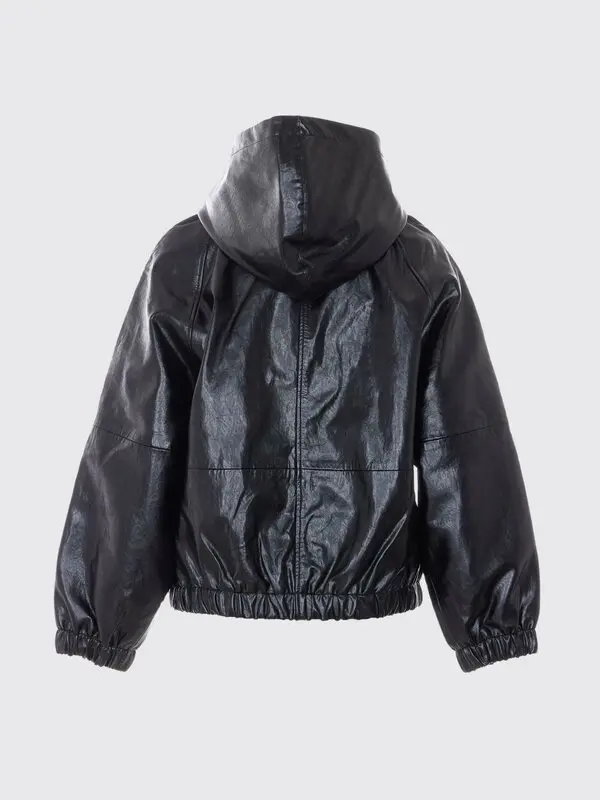Michael Kors Hooded Faux Leather Jacket