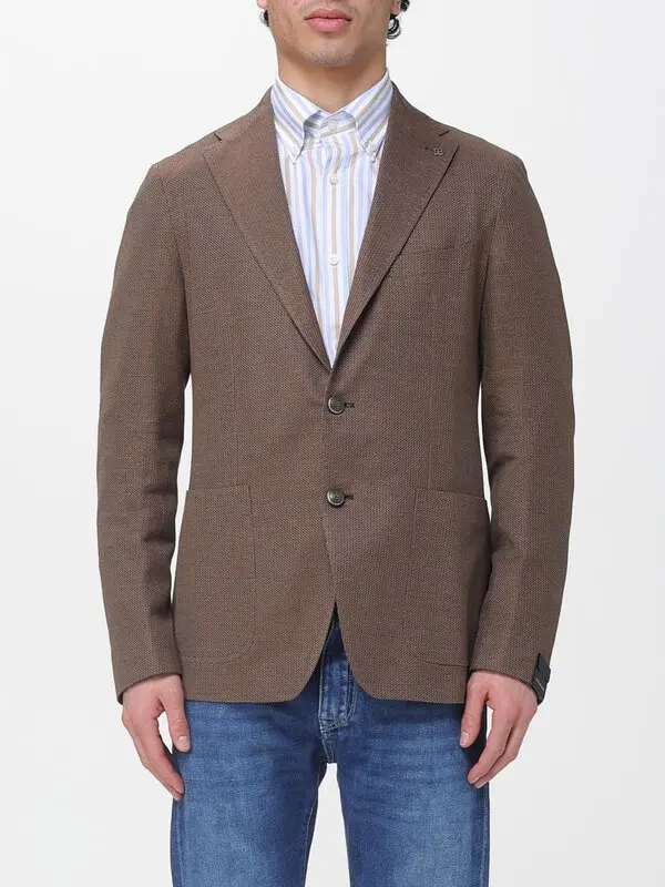 Tagliatore Single-breasted Cotton Blend Blazer