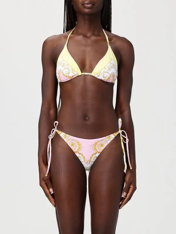 Versace Two-piece Swimsuit With Baroque Print - Multicolor