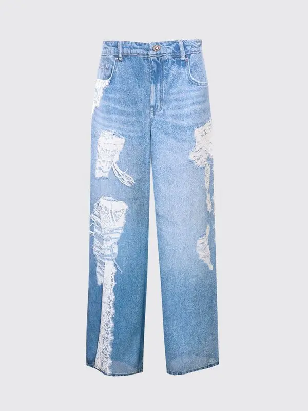 Liu Jo Wide Leg Jeans With Lace Detailing