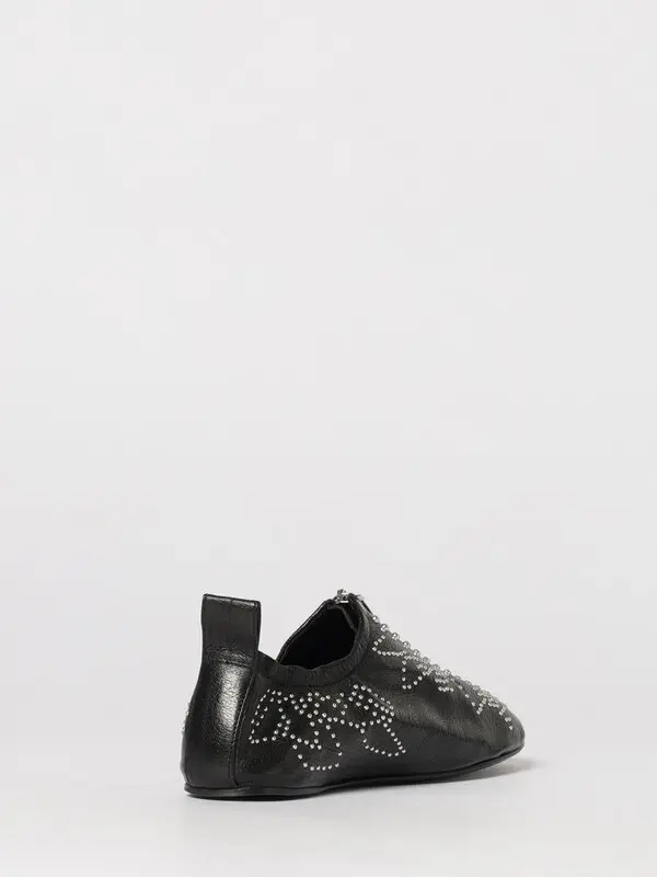 Chloé Ballet Flats With Zip Up And Embellished Detailing